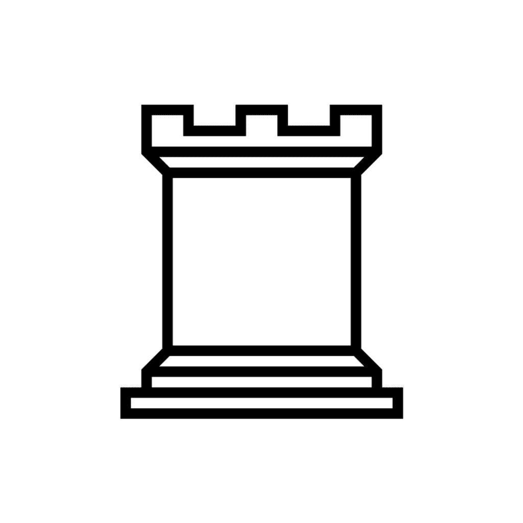 Wo steht der Turm beim Schach und was darf er? - Gerade ziehen!